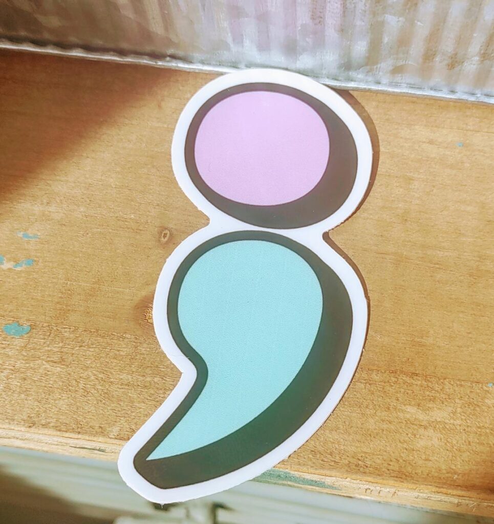 Semicolon Sticker – The Mountain Mercantile